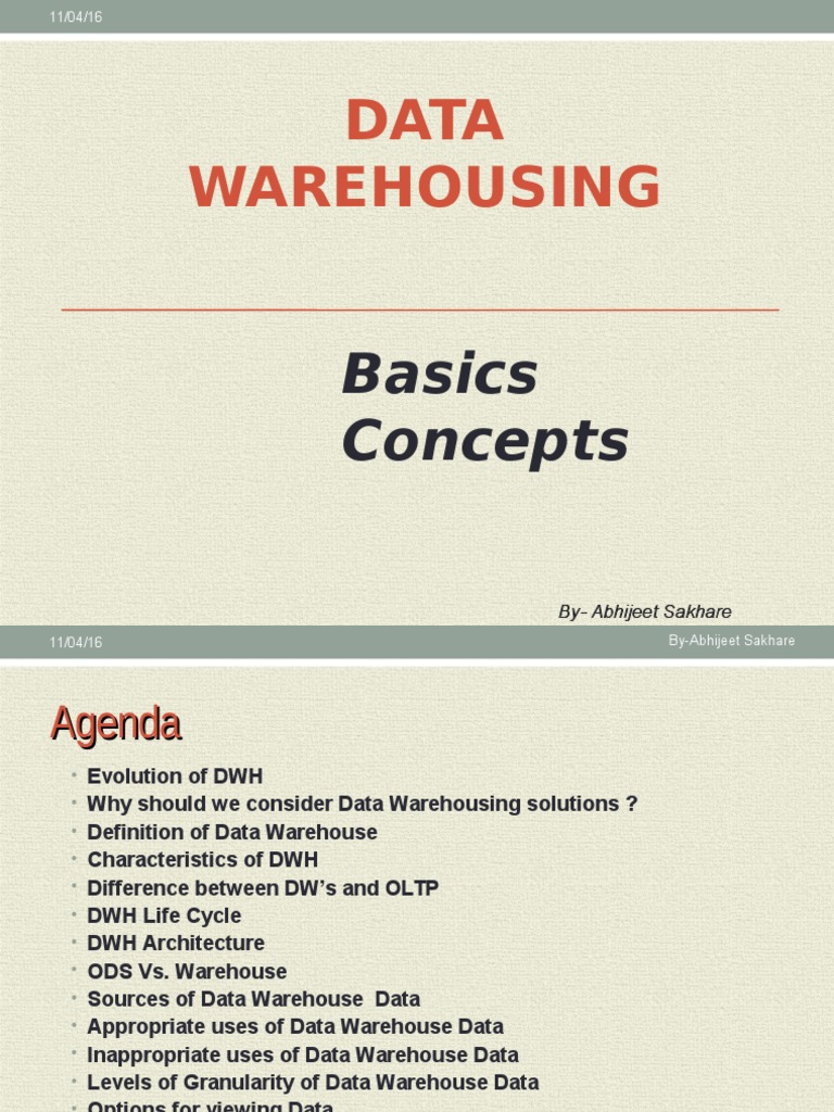 Data Warehousing Basics Explained | PDF | Data Warehouse | Data