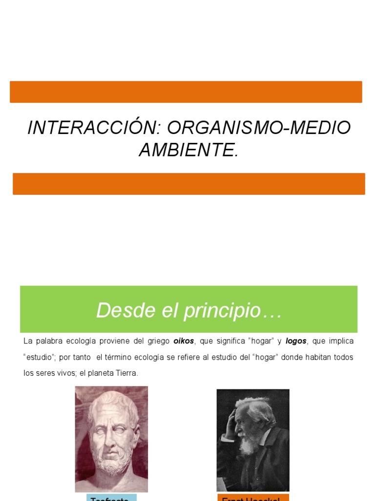 Interaccion Organismo Medio Ambiente. (Terminado) | PDF | Ecología ...