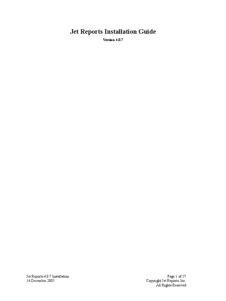 Jet Reports Installation Guide | PDF | Microsoft Dynamics Nav ...