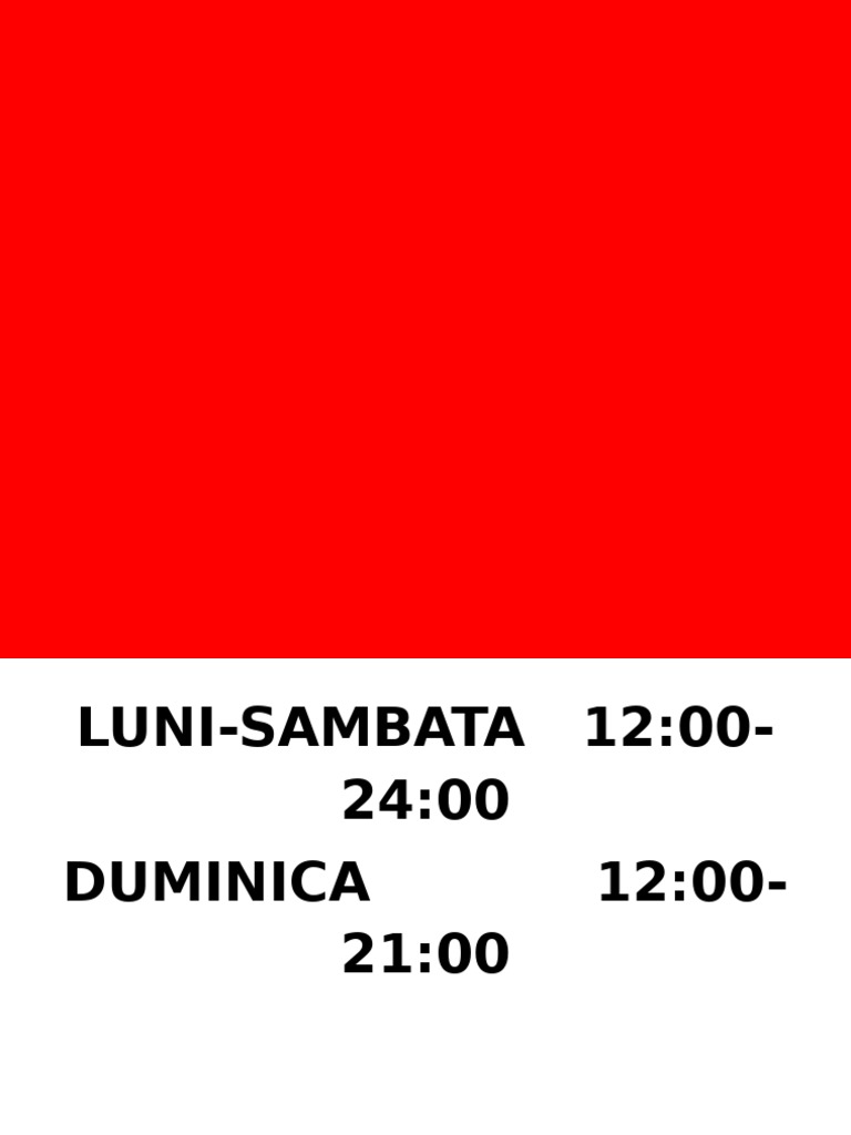 Orar Functionare | PDF