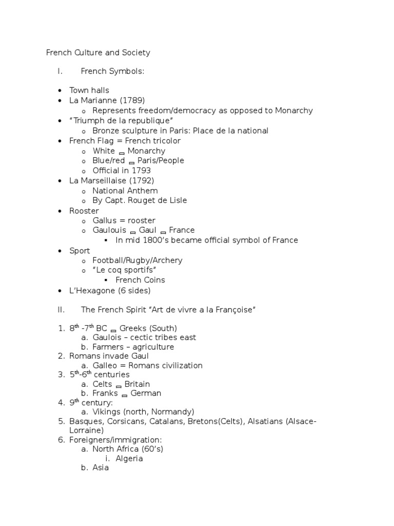 French Culture and Society Notes | PDF | Huguenot | France