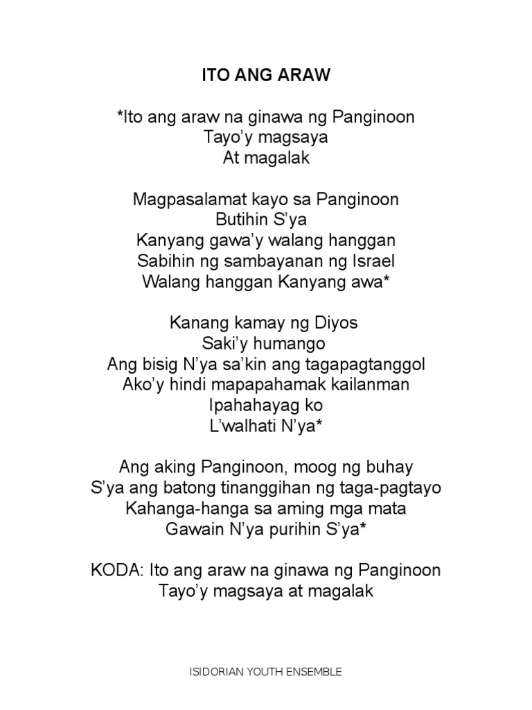 Ito Ang Araw | PDF
