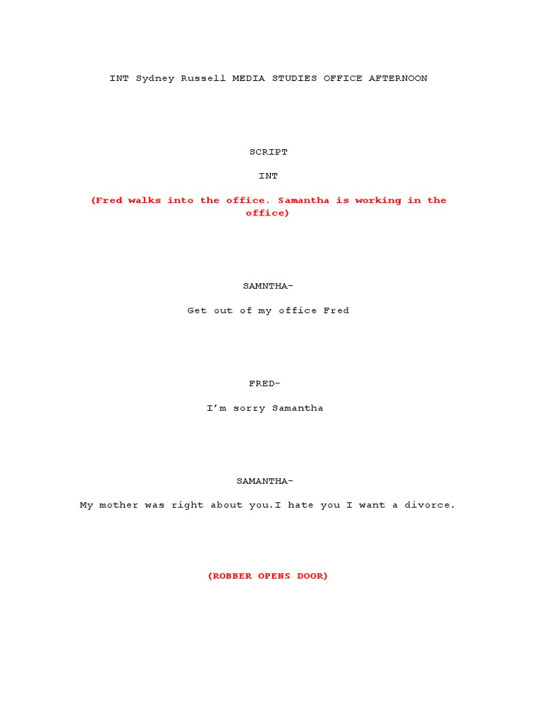 As Media Script | PDF