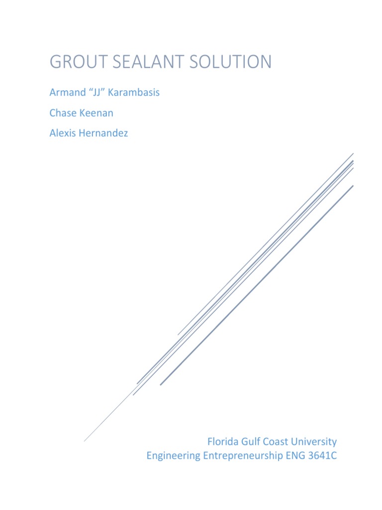 Grout Sealant Solution: Armand "JJ" Karambasis Chase Keenan Alexis ...