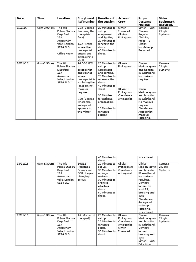 Schedule | PDF