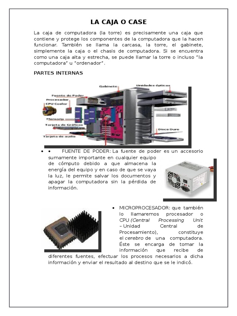 Dispositivos y componentes de una microcomputadora | Periférico ...