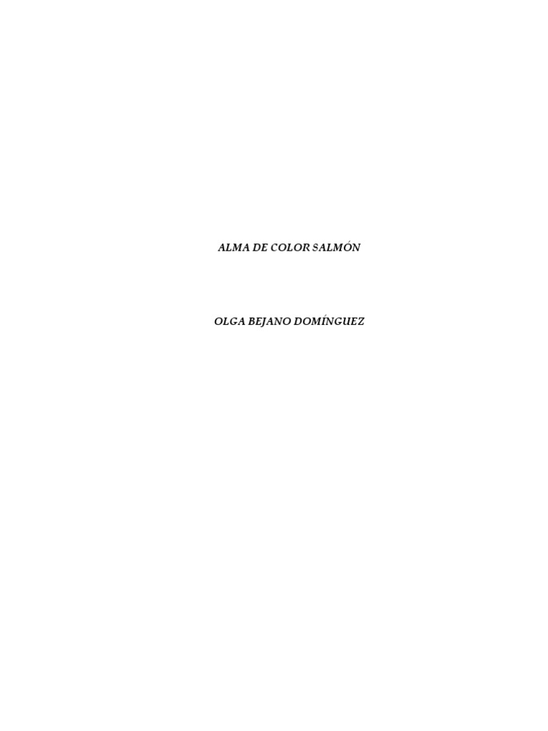 Bejano, Olga - Alma de Color Salmon | PDF | Amor | Ligero