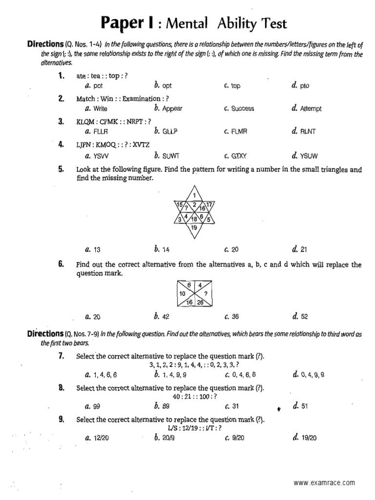 Mental Ability Test-2 PDF | PDF | Member Of Parliament | Rock (Geology)