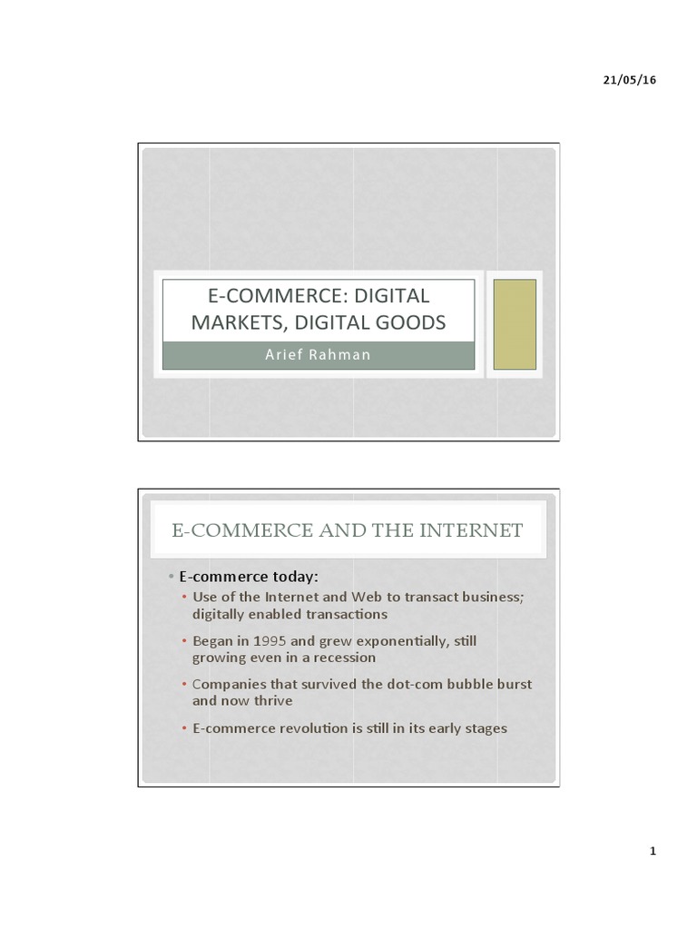 E-Commerce: Digital Markets, Digital Goods | PDF | E Commerce | Electronic Data Interchange