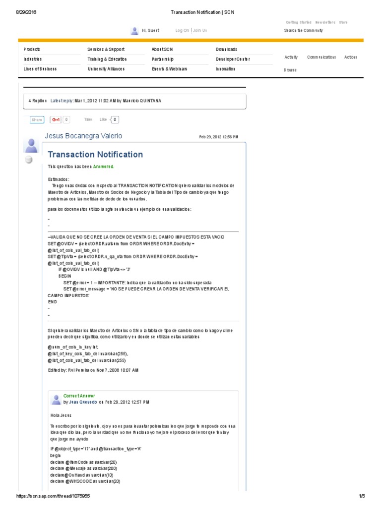 Transaction Notification - SCN | PDF | Bases de datos | Gestión de datos