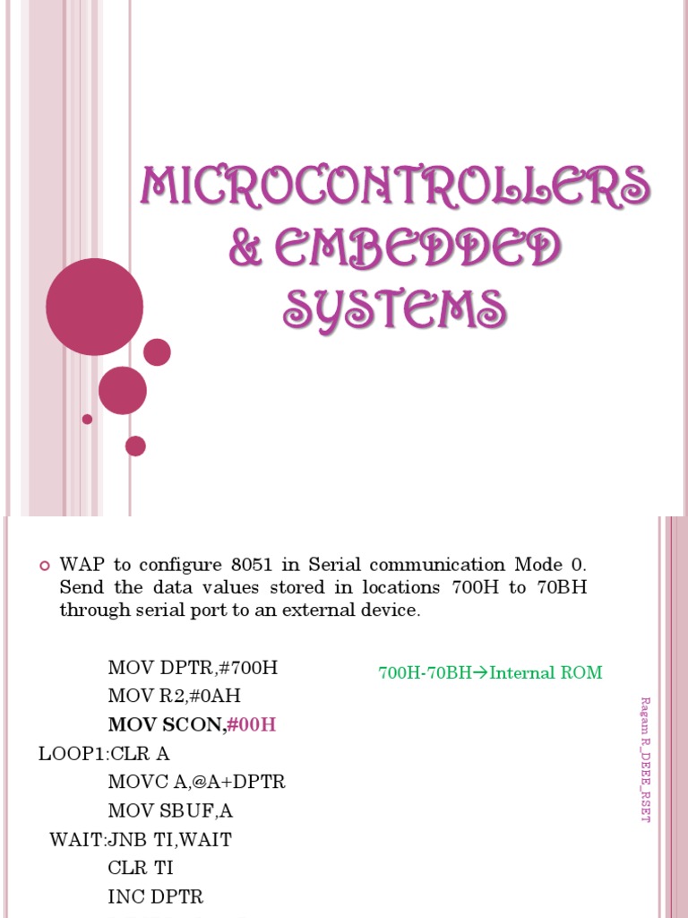 Microcontrollers & Embedded Systems | PDF