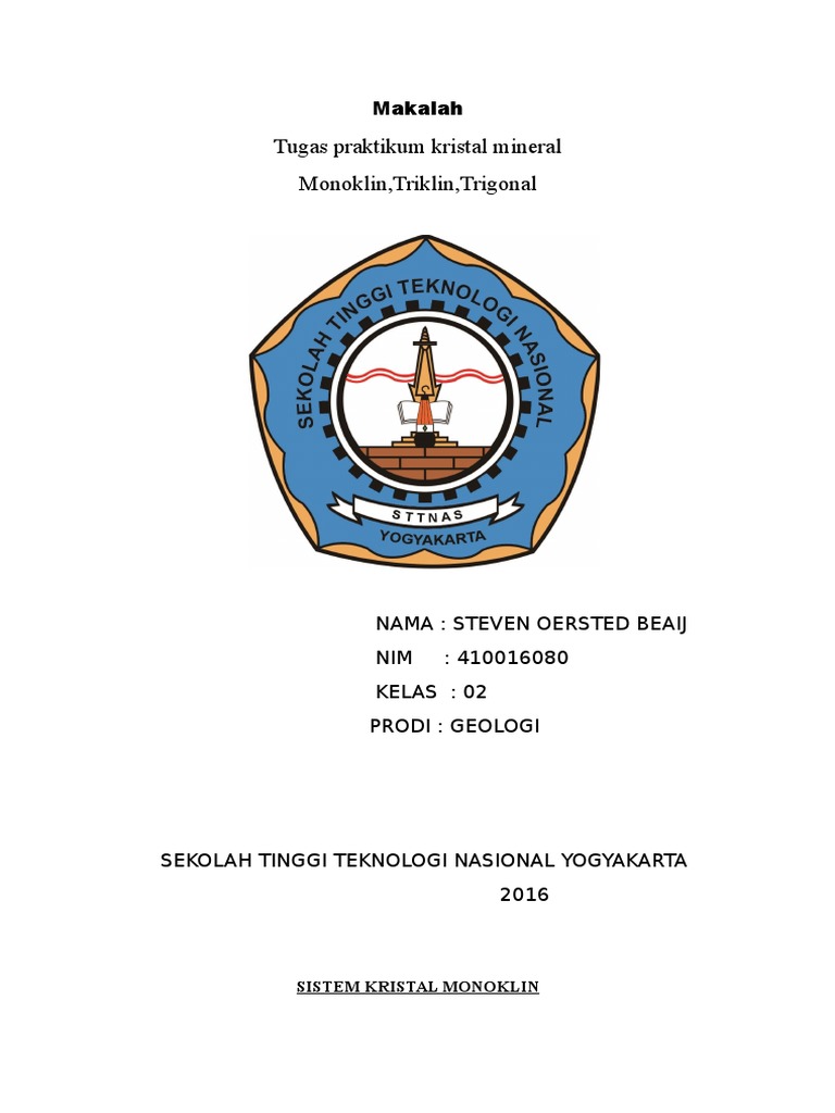 Sistem Kristal Monoklin, Triklin, Trigonal | PDF