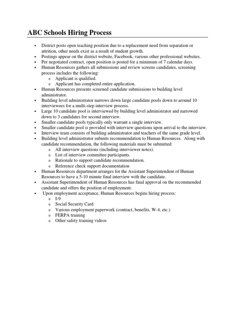 Hiring Process | PDF