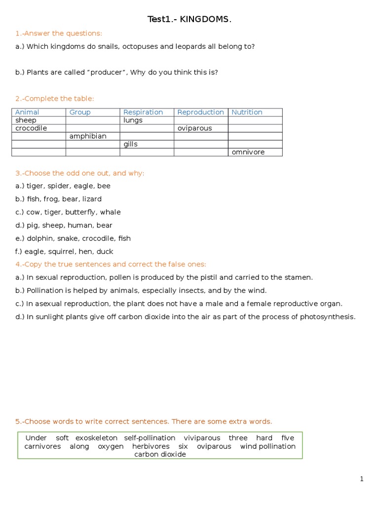 Natural Science Exam for 4th Grade | PDF