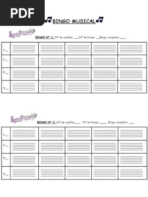 40 Musical Instrument Bingo Game Prefilled Cards, PDF Printable ...