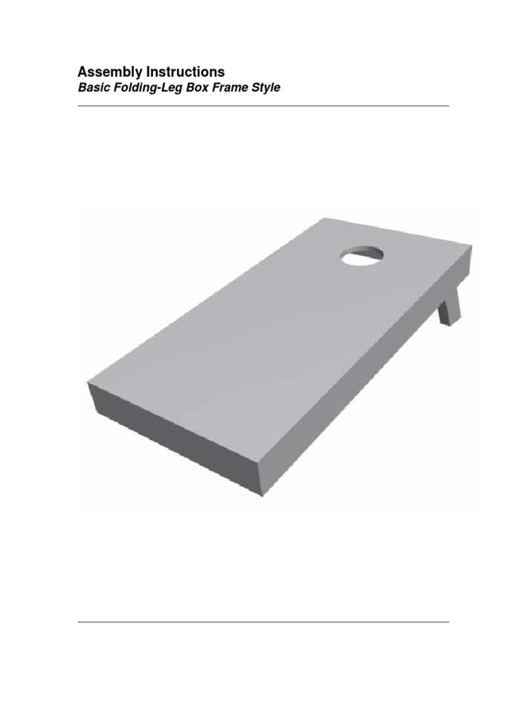 Basic Cornhole Instructions PDF | PDF | Framing (Construction) | Screw