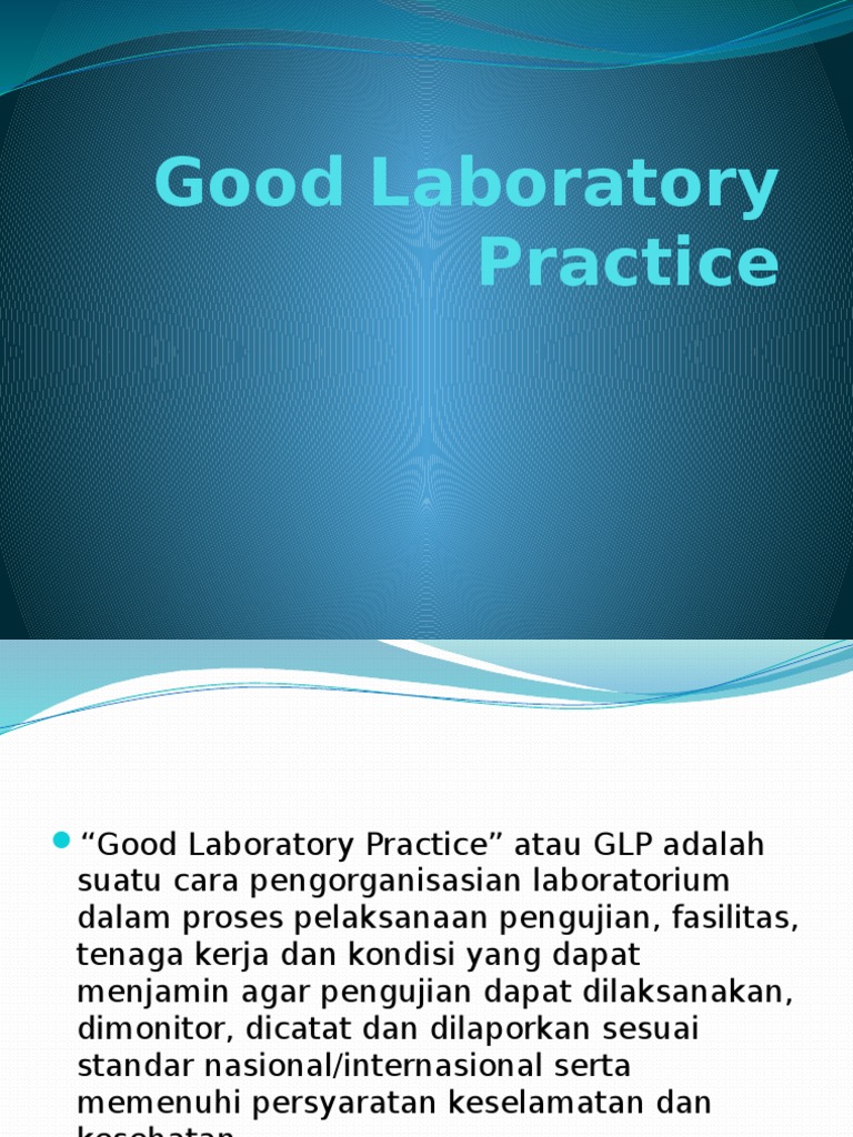 Good Laboratory Practice | PDF