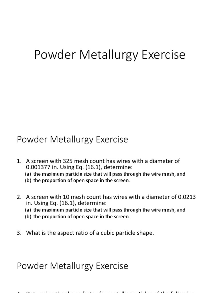PM Exercise | PDF