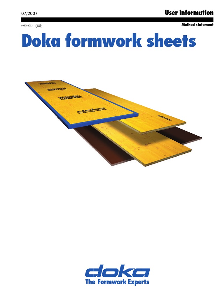 Doka Sheet | PDF | Plywood | Concrete