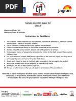 Nso Sample Paper Class-5 2025-26 | PDF