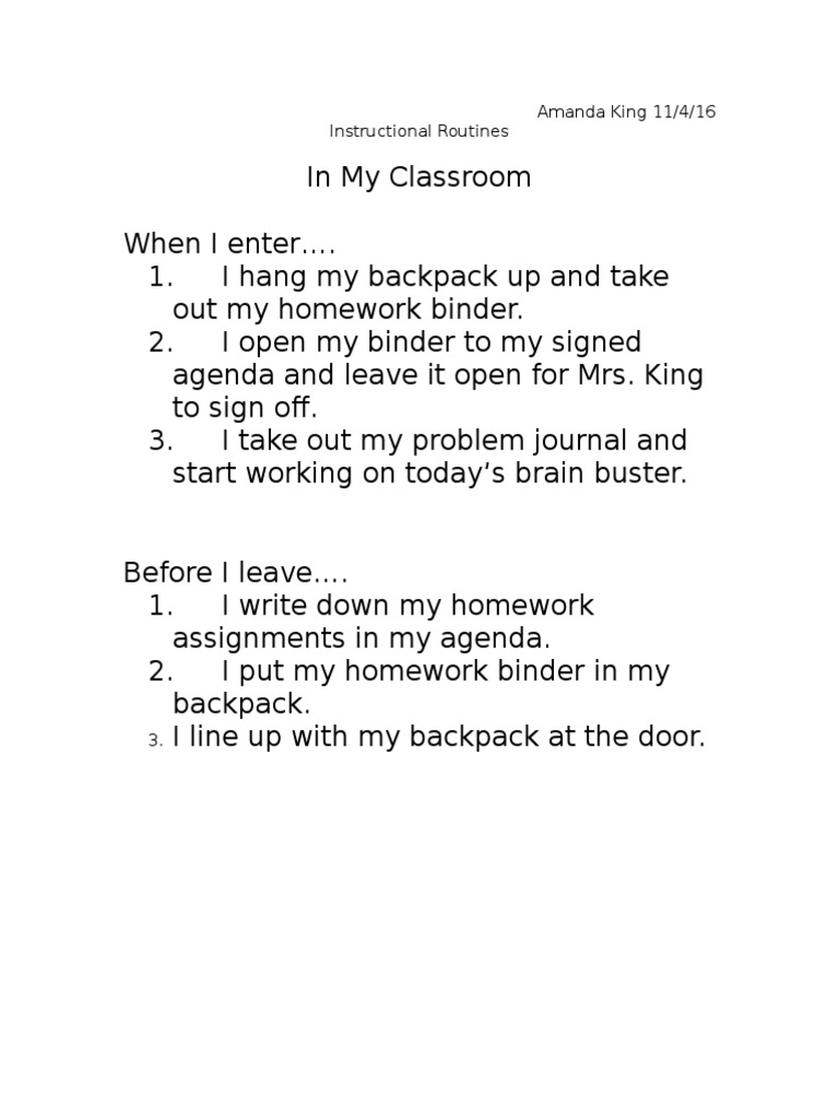 Instructional Routines | PDF