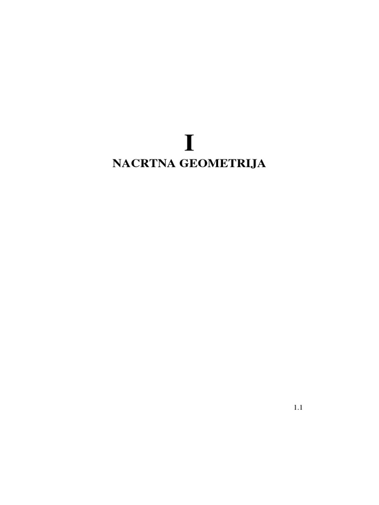Nacrtna Geometrija I | PDF