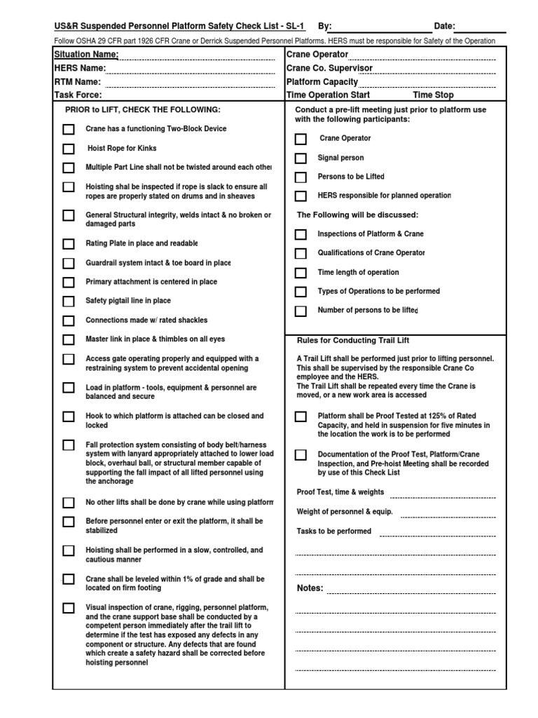 Hers Man Basket Form | Crane (Machine) | Elevator