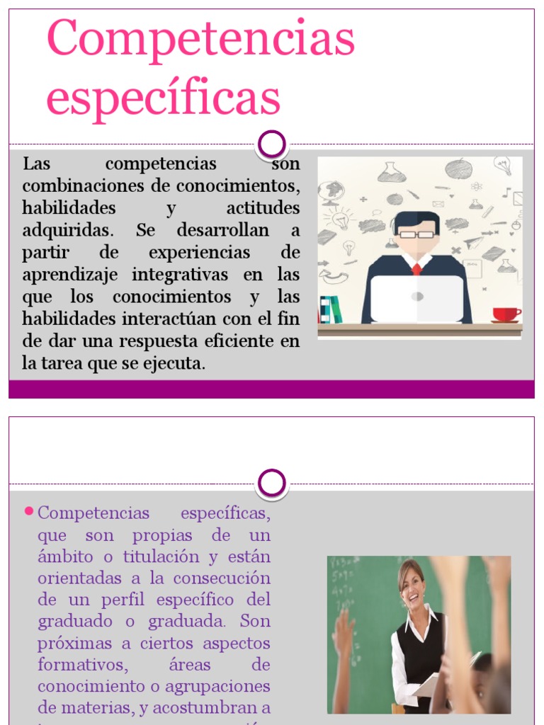 Competencias Especificas Del Docente | PDF