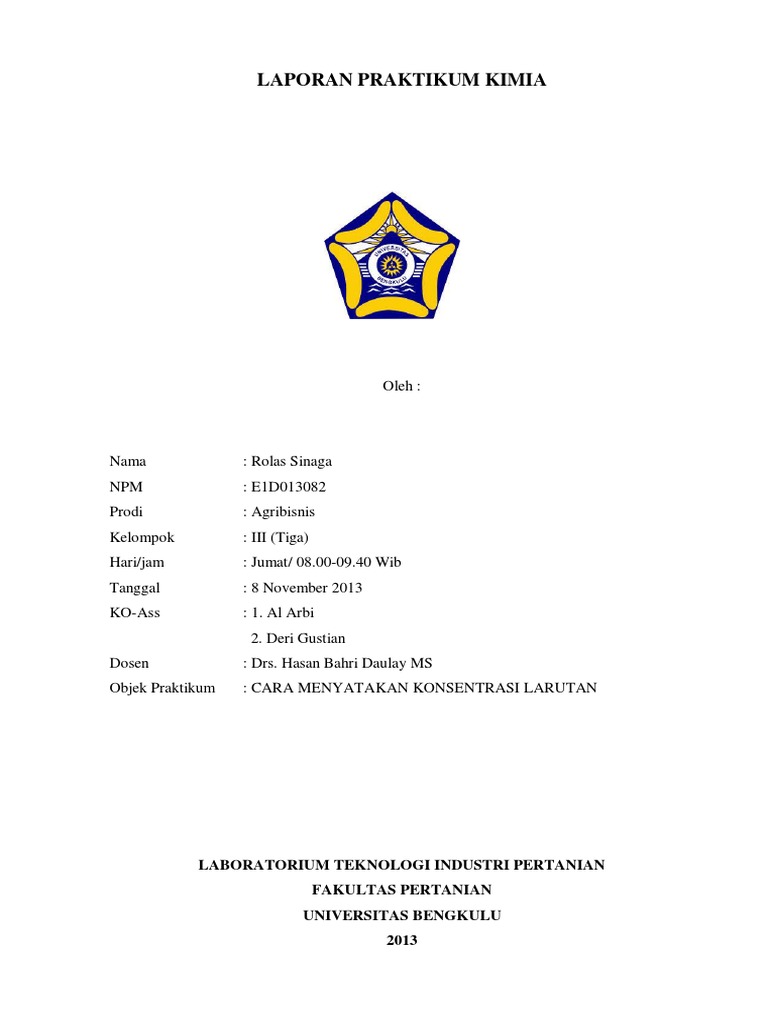 Cara Menyatakan Konsentrasi Larutan PDF | PDF