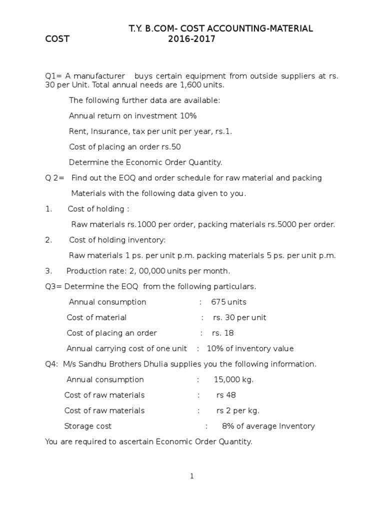 Material Costing | PDF | Inventory | Cost Of Goods Sold