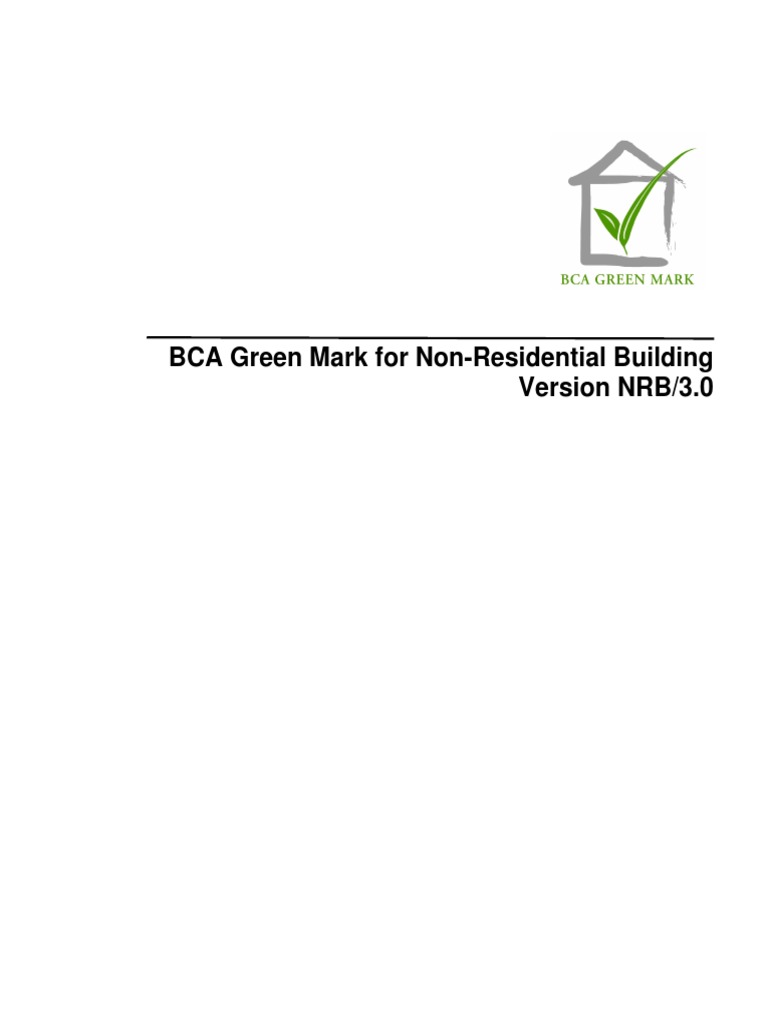 BCA-Green Mark For Non-Residential Buildinggm-V3 PDF | PDF | Air ...