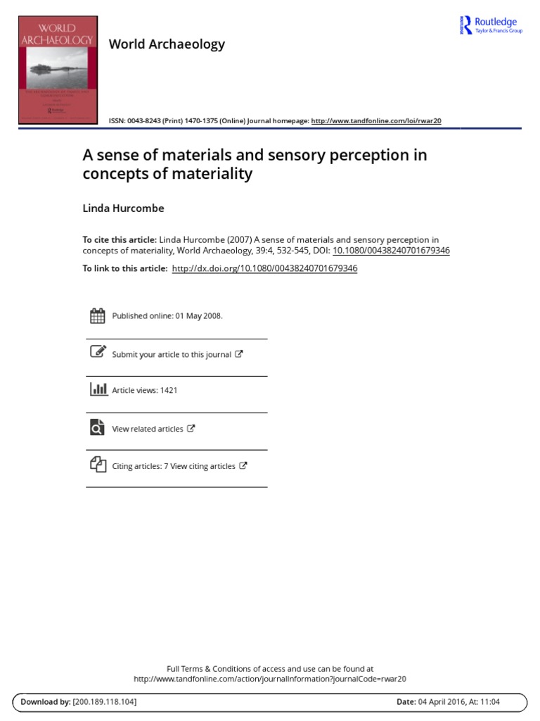 +A Sense of Materials and Sensory Perception in Concepts of Materiality ...