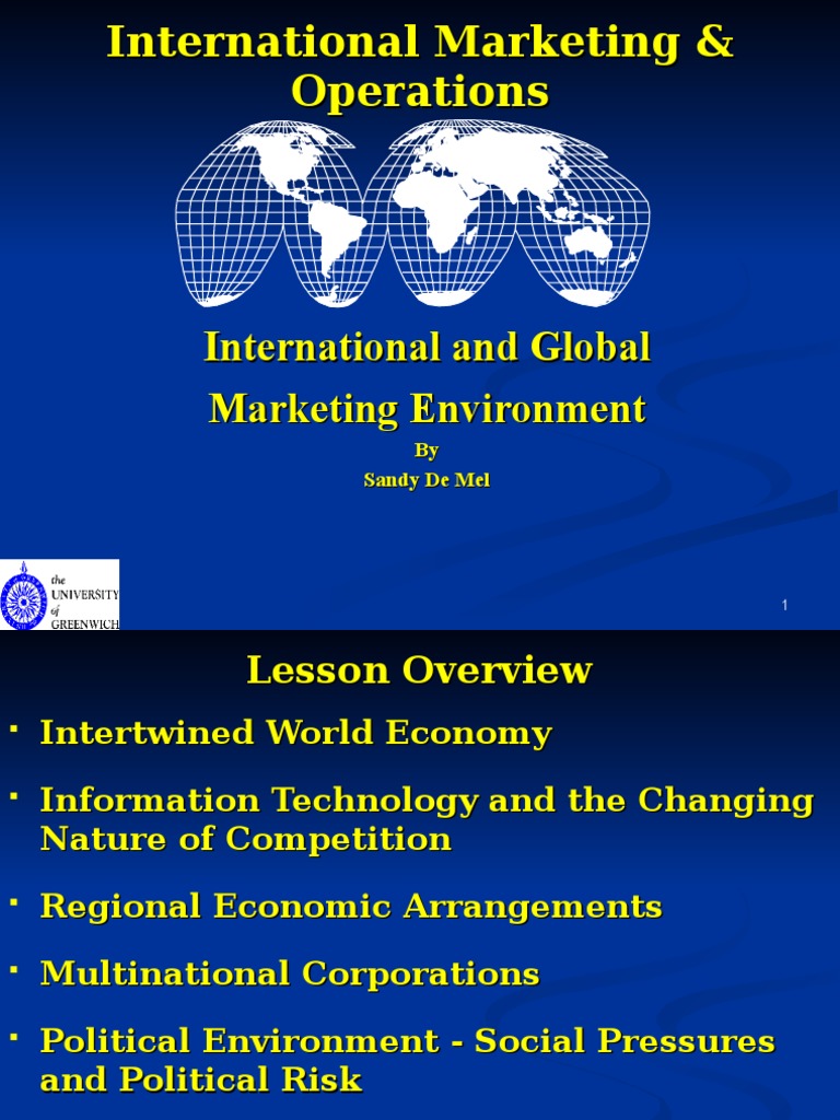 Understanding International Marketing Environment | PDF | World Trade ...