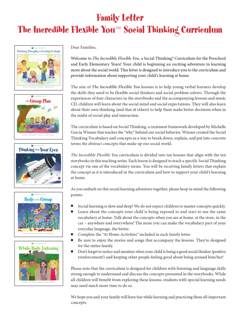 Family Letter Introduction | PDF | Thought | Curriculum