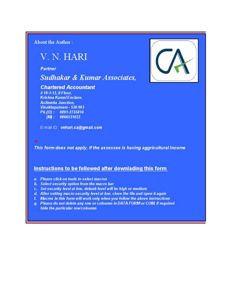 SARAL-II ITR-1 Form Instructions 2010 | PDF | Taxes | Income Tax In India