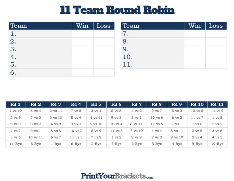 11 Round Robin | PDF