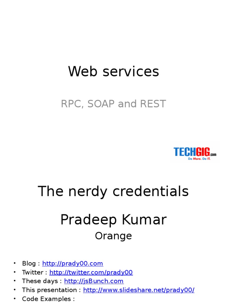 Web Services: RPC, Soap and Rest | Download Free PDF | Soap | Hypertext ...