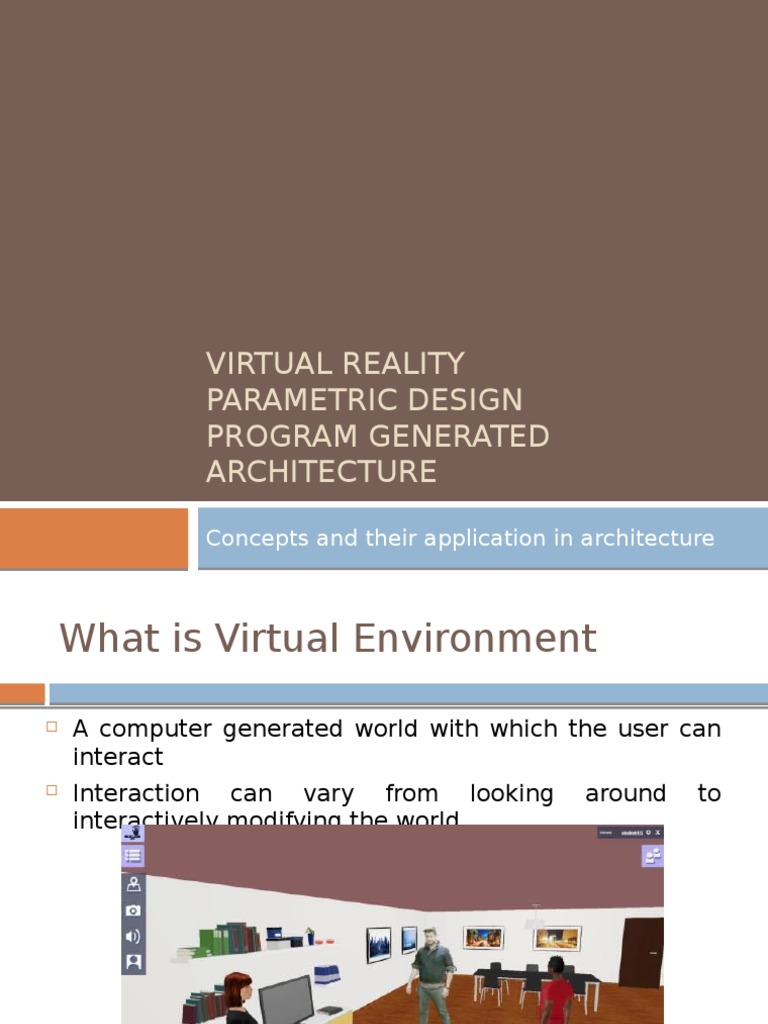 Virtual Reality Parametric Design Program Generated Architecture | PDF ...