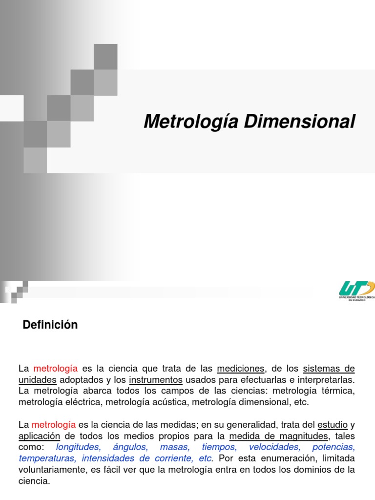 Metrología Dimensional | PDF | Medición | Metrología