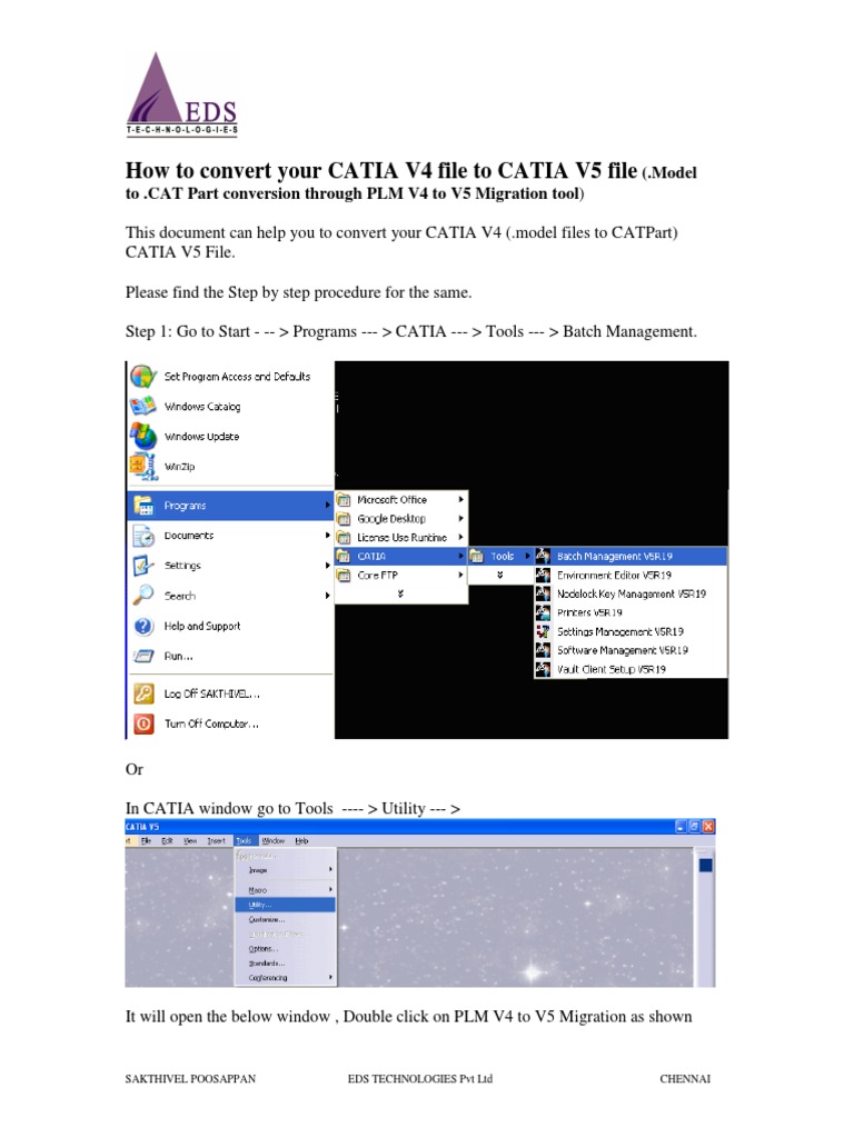 CATIA V4 To V5 File Migration | PDF | Directory (Computing) | Data Management