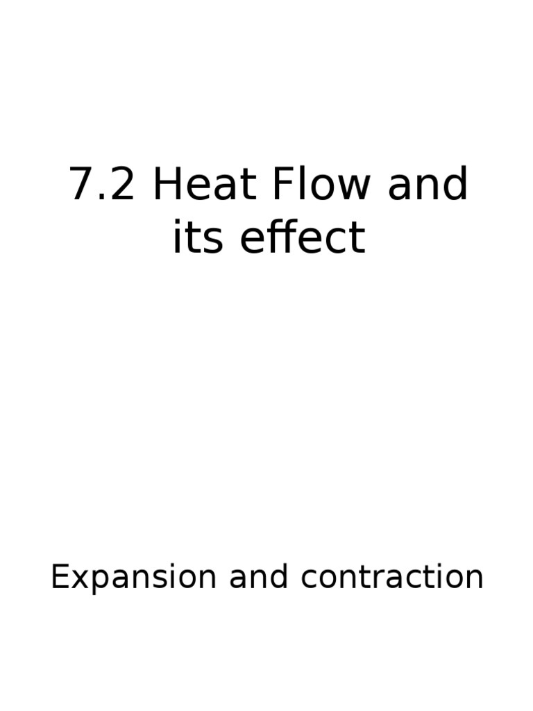 7.2 Heat Flow and Its Effect | PDF