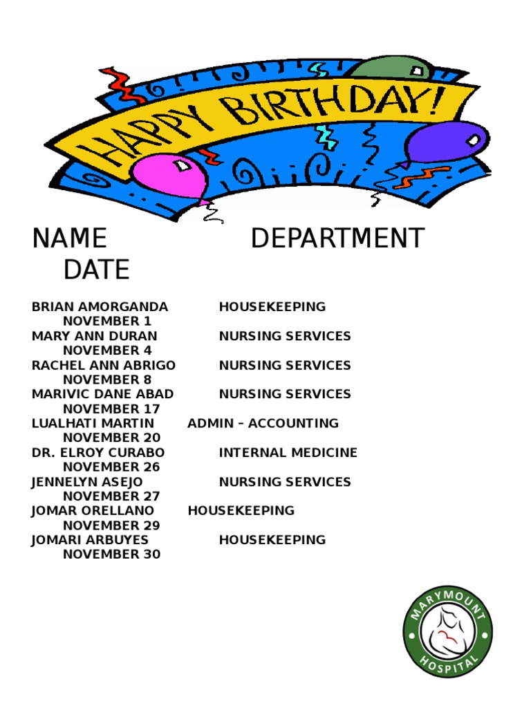 Happy Birthday! | PDF