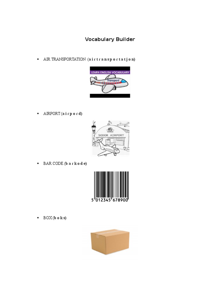 Vocabulary Builder: Air Transportation ( | PDF
