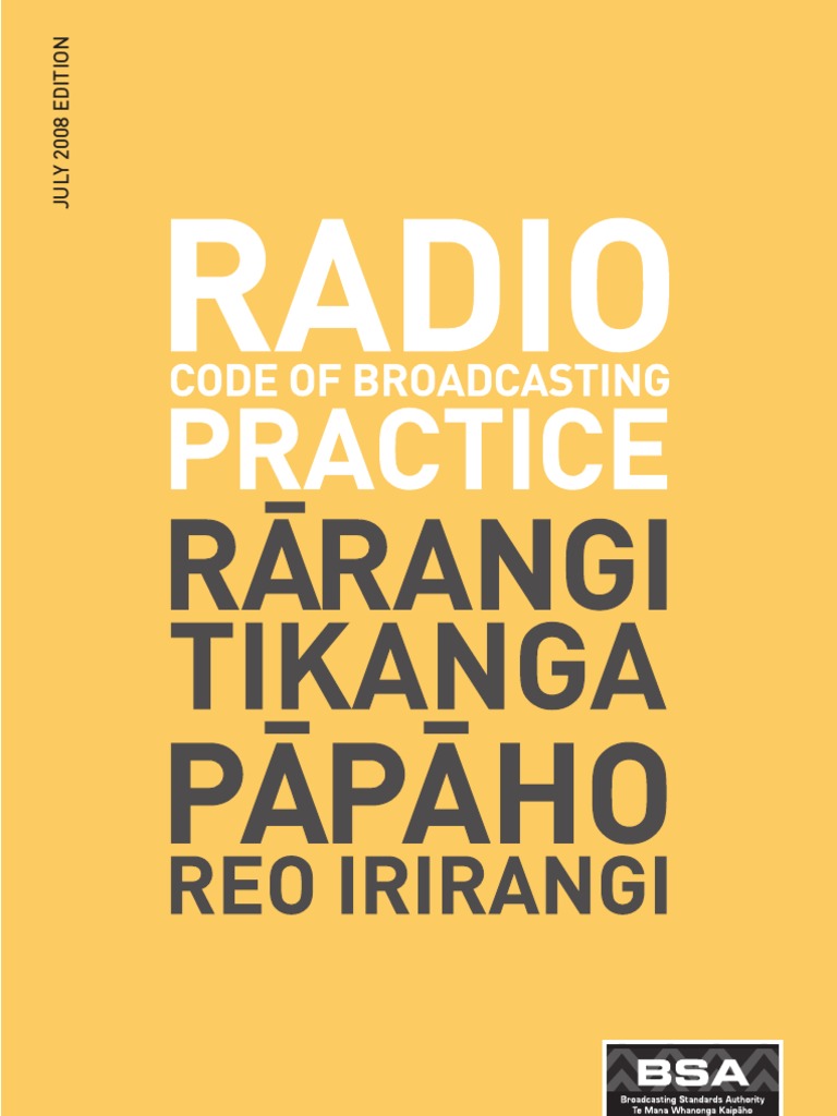 Broadcasting Standards Authority Radio Code | PDF | Privacy ...
