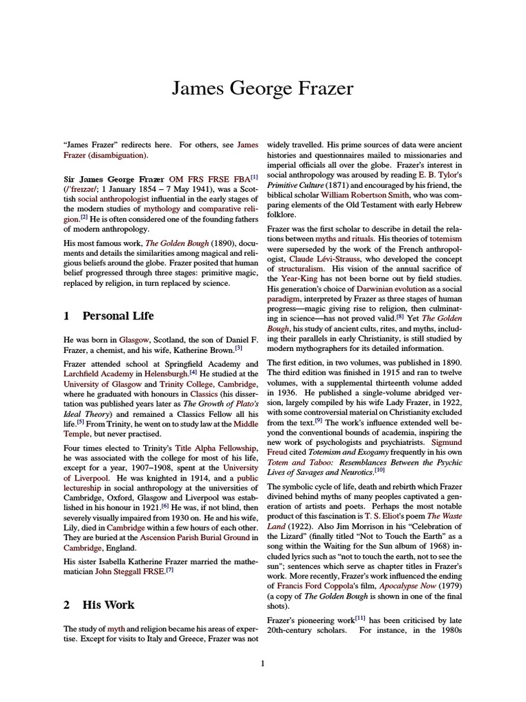James George Frazer | PDF