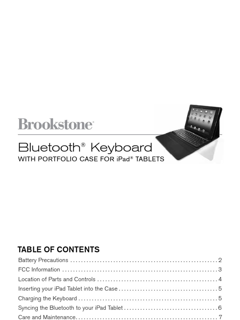 Bluetooth Keyboard - Manual PDF | PDF | I Pad | Tablet Computer