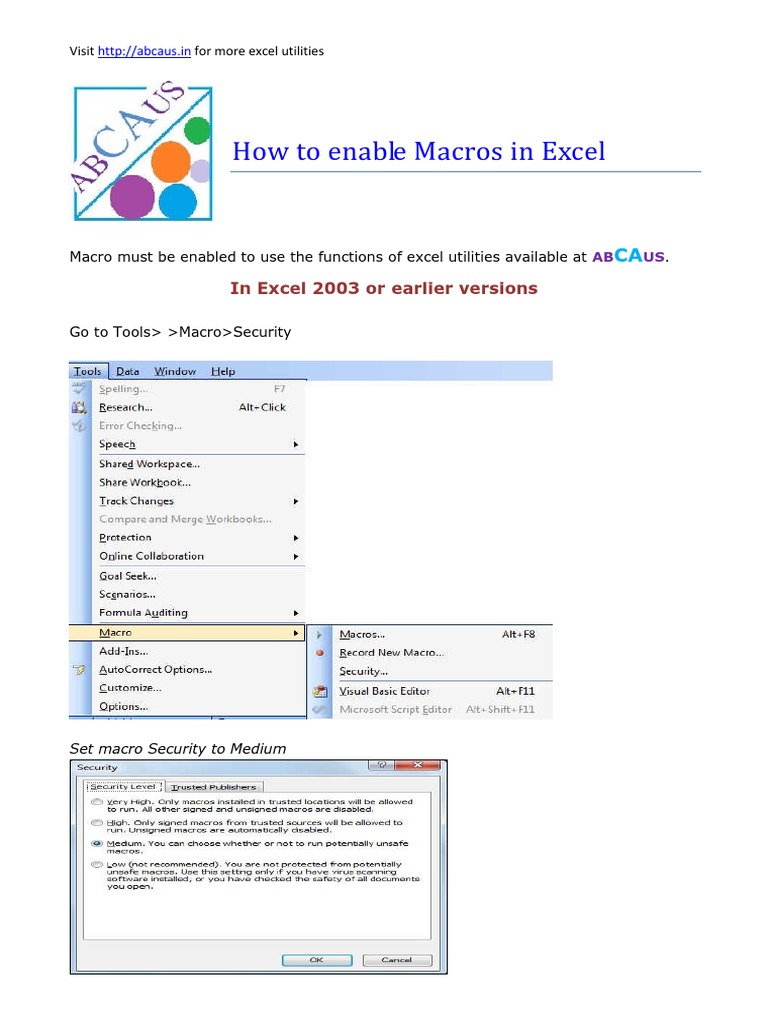 Macros PDF | PDF | Computers