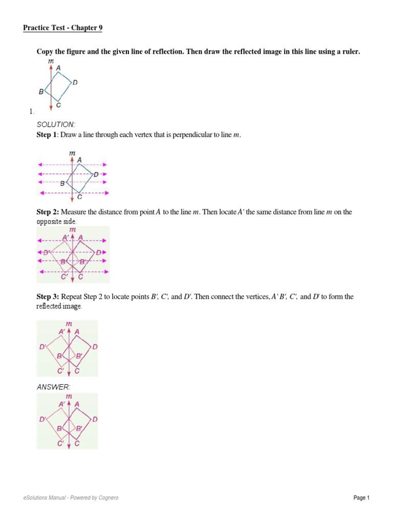 Practice Test - Chapter 9 | PDF | Norm (Mathematics) | Angle