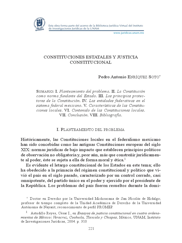 Constituciones estatales | Federación | Constitución
