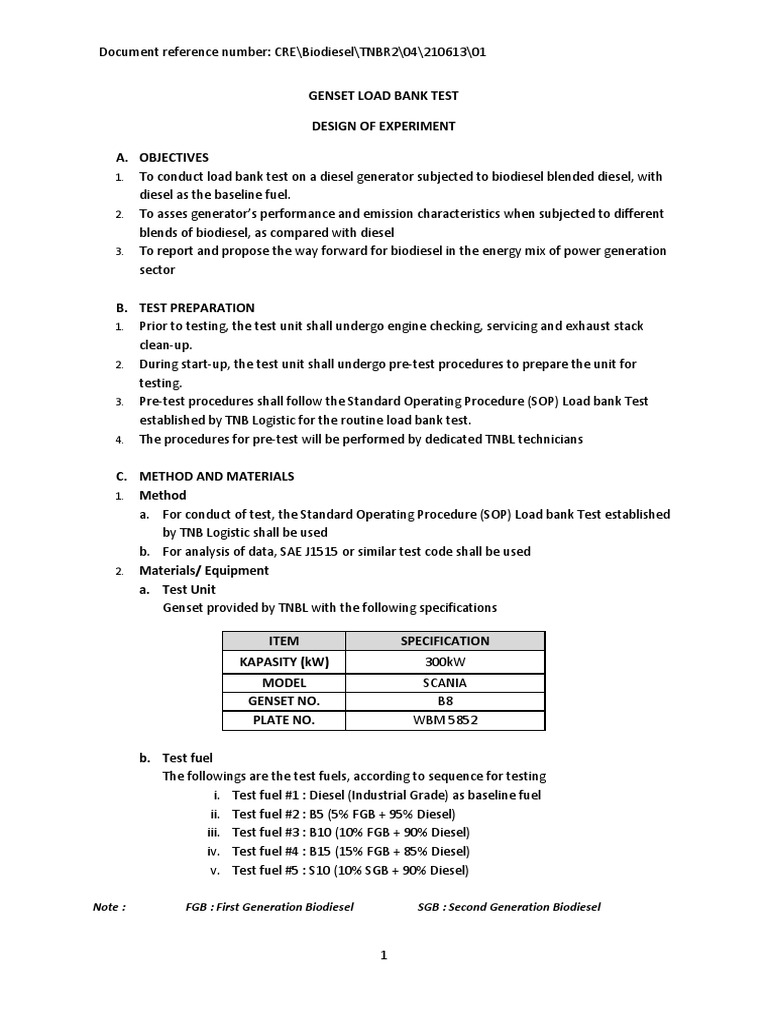 Design of Experiment Example | PDF | Biodiesel | Diesel Engine
